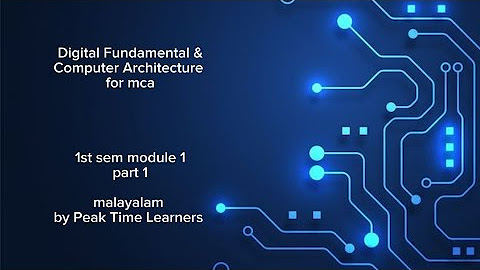 digital fundamentals & computer architecture - YouTube