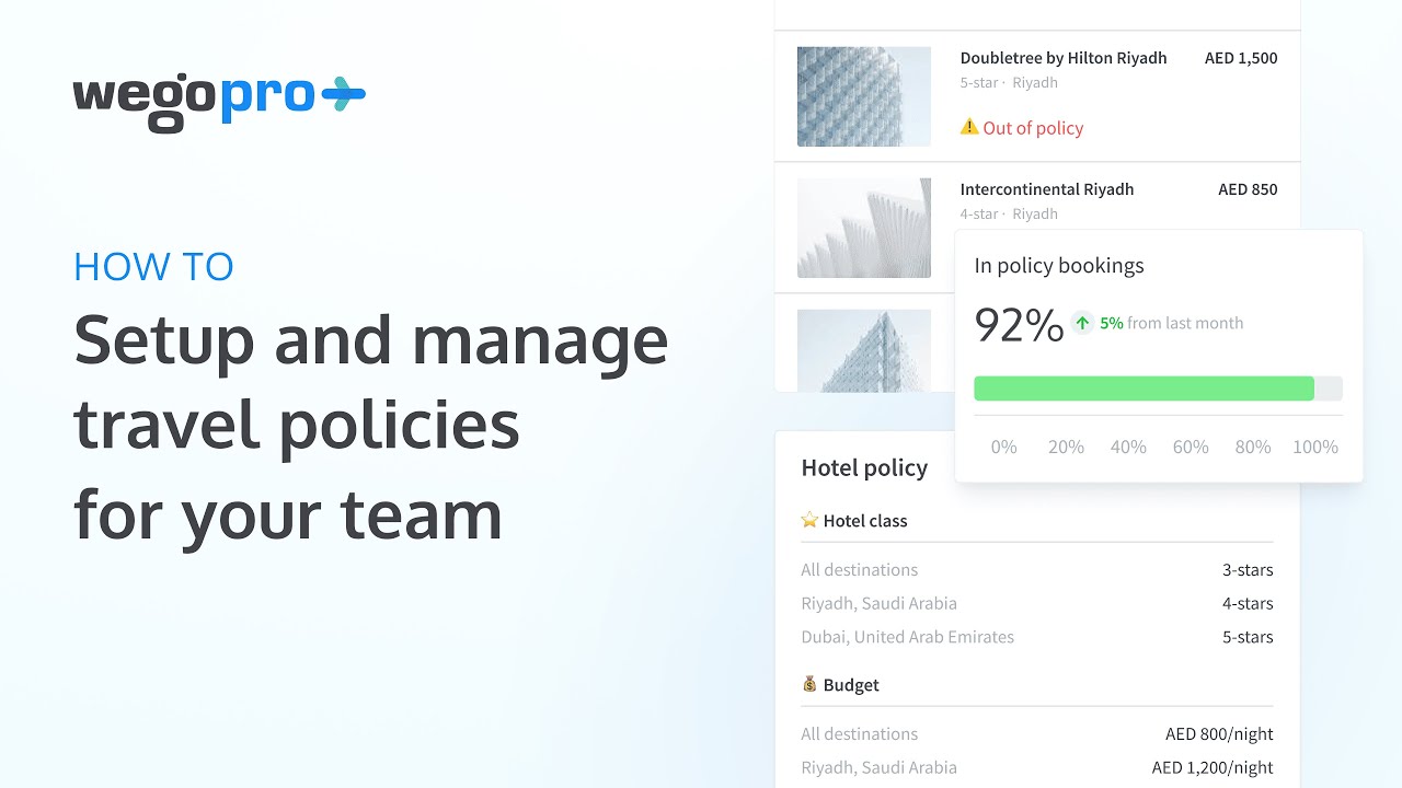 How To Set up & Manage Company Travel Policy | WegoPro - YouTube