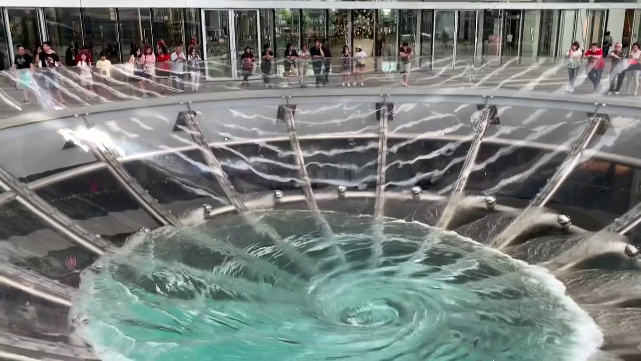 Rain Oculus Singapore by Ned Kahn at MBS Shopping Centre - YouTube