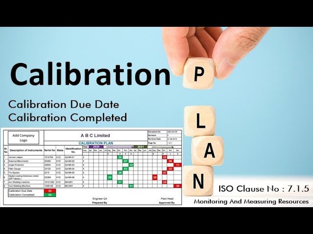 Calibration schedule template - gsetrend