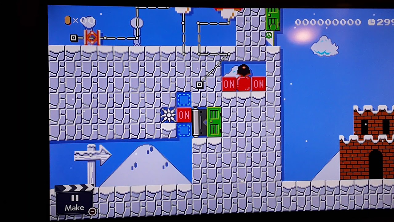 How to clip through a one way door in super mario maker using x=9 - YouTube