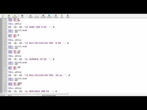 Tutorial programa en EMU8086 - YouTube