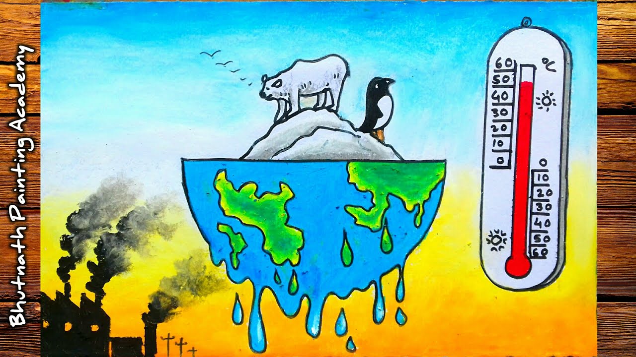 School Poster On Save Earth From Global Warming