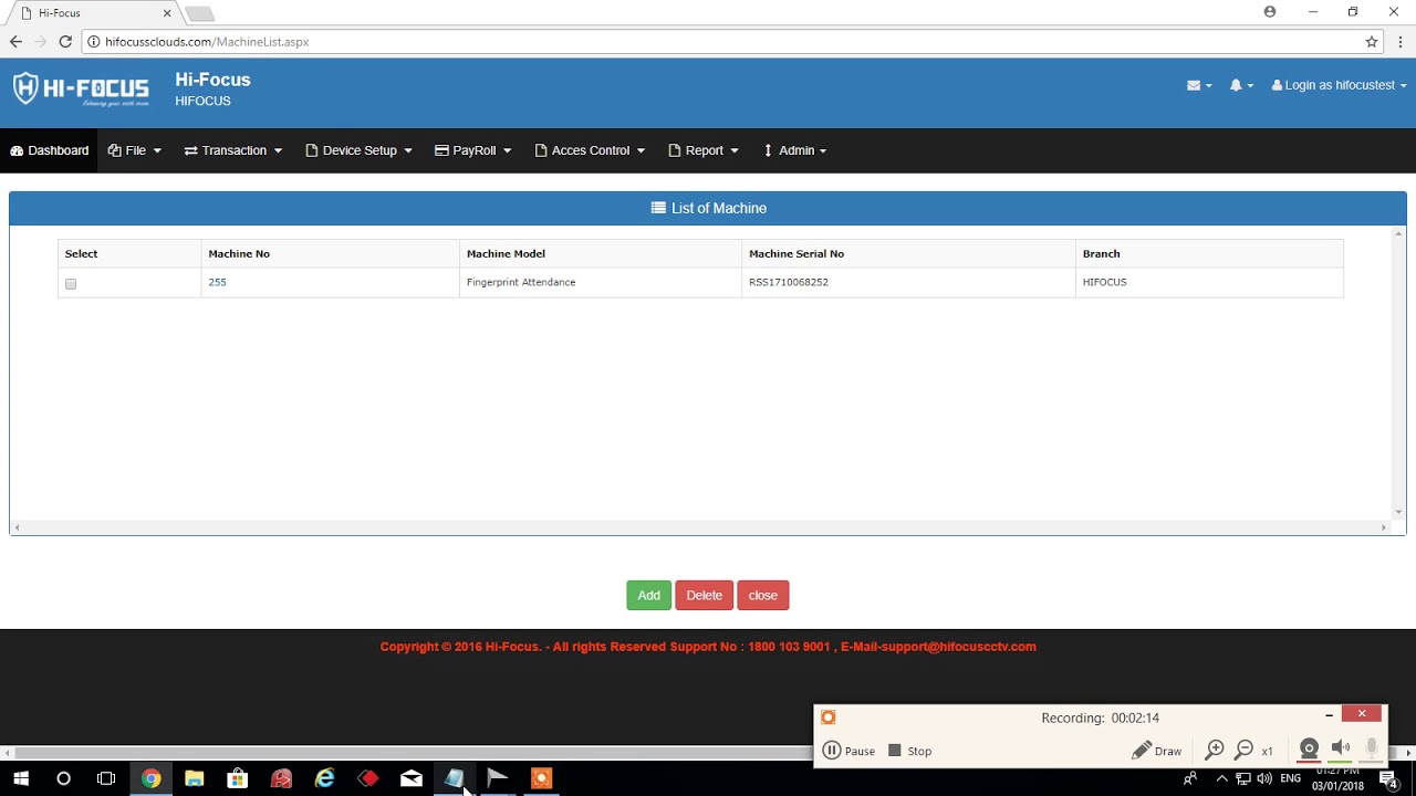 Hifocus biometric Cloud Configuration - YouTube