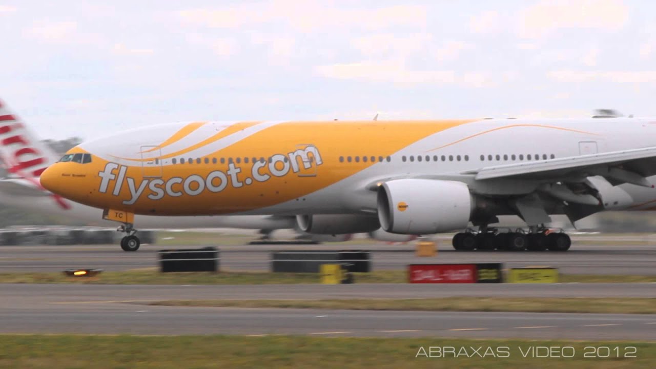 Scoot 777-212/ER [9V-OTC] - Landing at Sydney - 11 August 2012 - YouTube