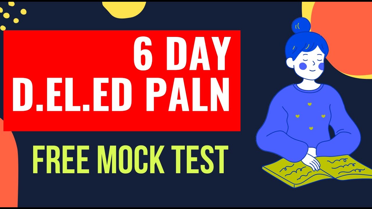 D.El.Ed. 6 days Maths Plan | FREE MOCK TEST FOR DELED PET | JOB MATHS ...