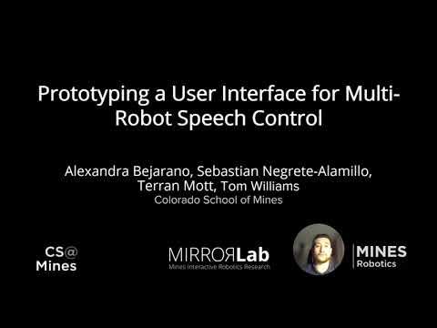 Prototyping a User Interface for Multi-Robot Speech Control - YouTube