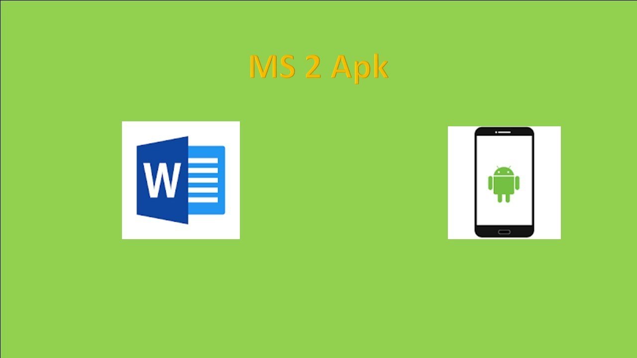 Microsoft word file to apk - YouTube