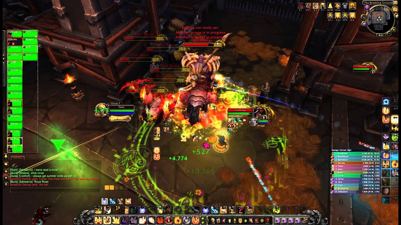 Warlords of Draenor Beta Raid Test: Mythic Beastlord Darmac - YouTube