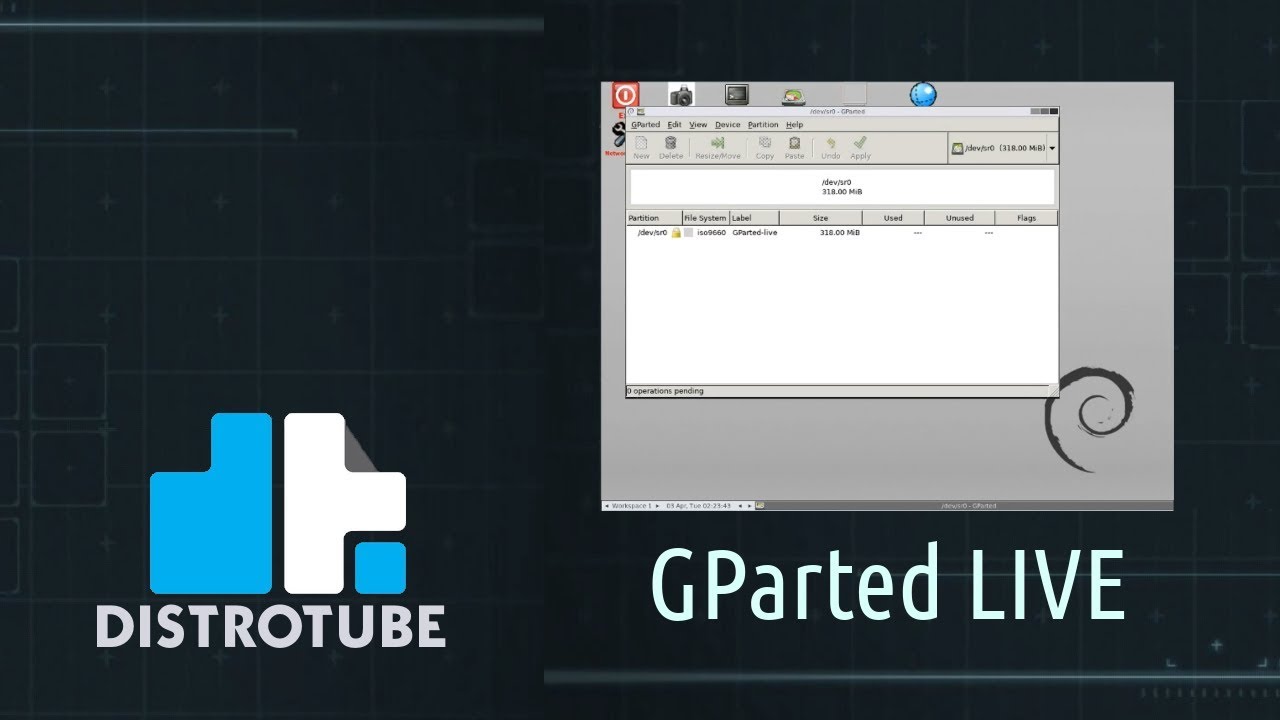 A Look at GParted Live 0.31.0-1 - YouTube