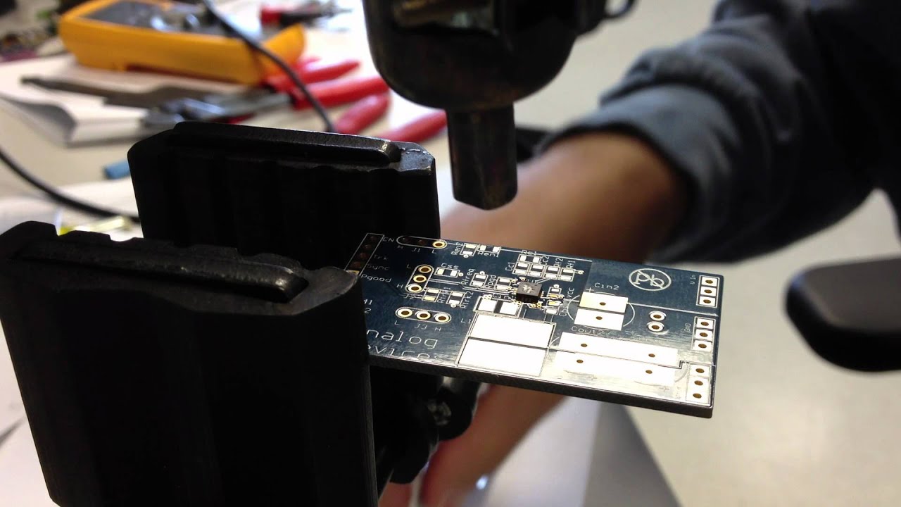 Soldering a 12 pin LFCSP by hand - YouTube