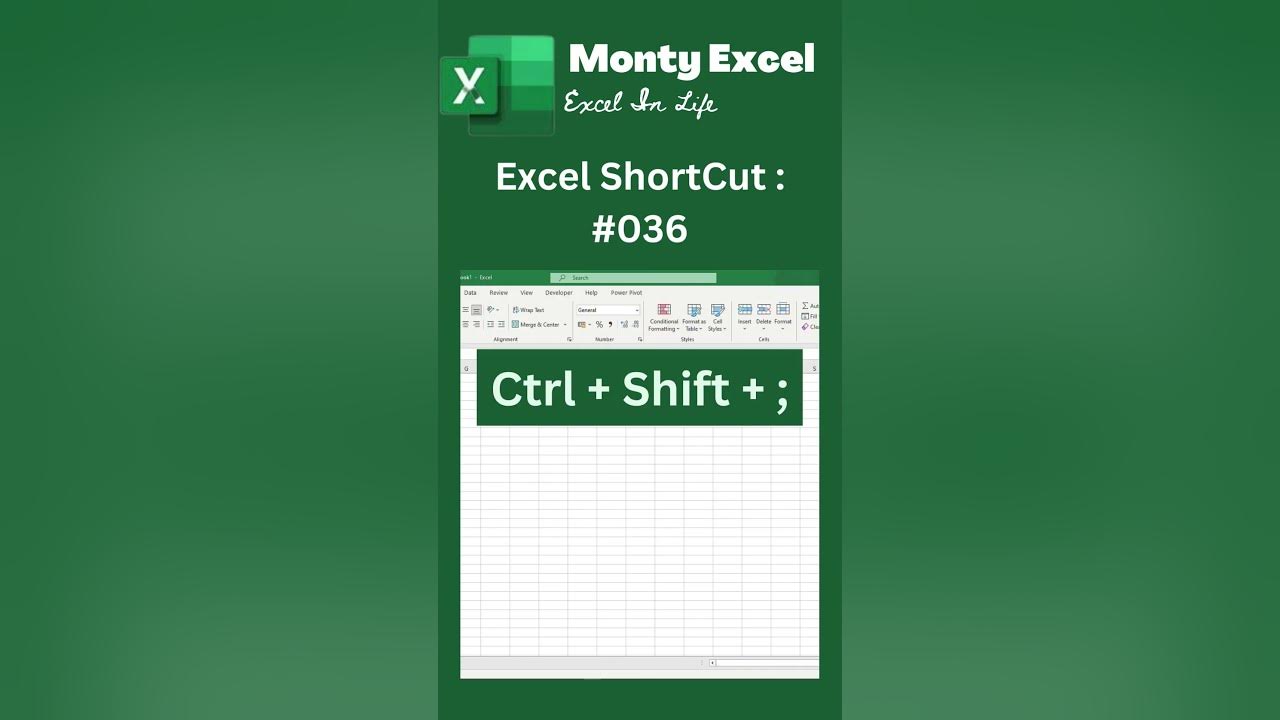 036 Excel Shortcut To Boost Your Productivity Shorts Exceltip Youtube