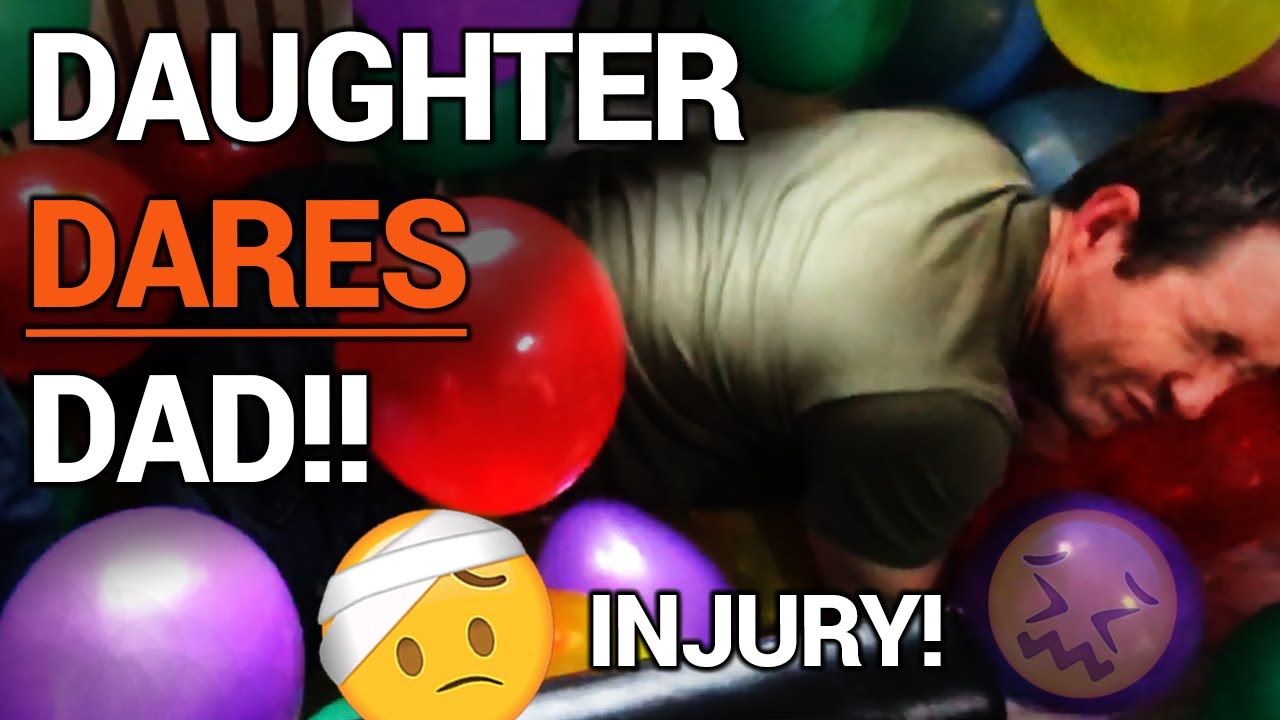DAUGHTER DARES DAD: Balloon Bounce Injury! #Stayhome Vlog, Lockdown ...