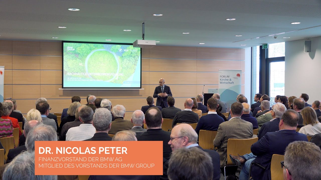 "Nachhaltige Unternehmensführung", ein Vortrag von Dr. Nicolas Peter ...