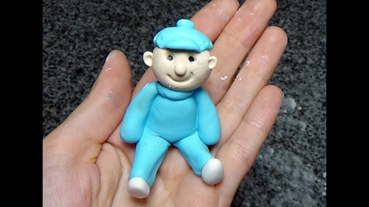 A easy way to make a boy from fondant, martipan or sugarpaste - YouTube