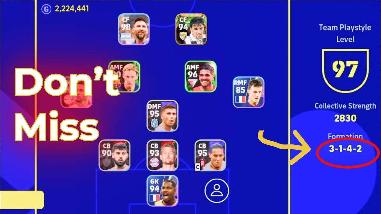 How to Get 3142 FORMATION 2 AMF 2 CF II 3-1-4-2 formation new update ...