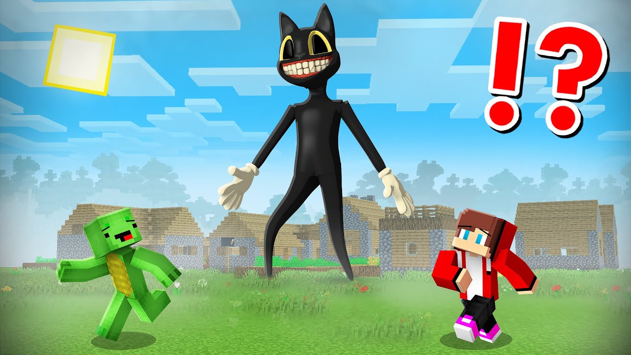 JJ and Mikey VS CARTOON CAT CHALLENGE in Minecraft / Maizen - YouTube
