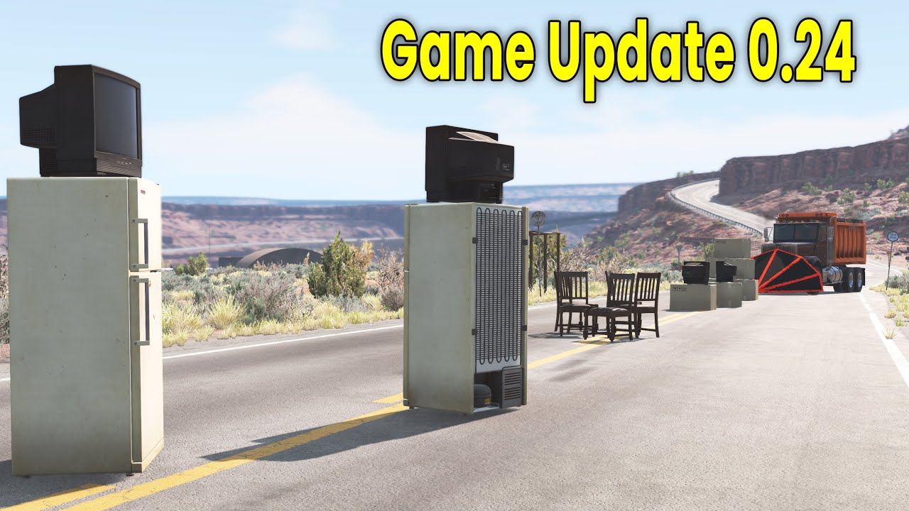 BeamNG Drive - The New 0.24 Game Update - New Props - YouTube