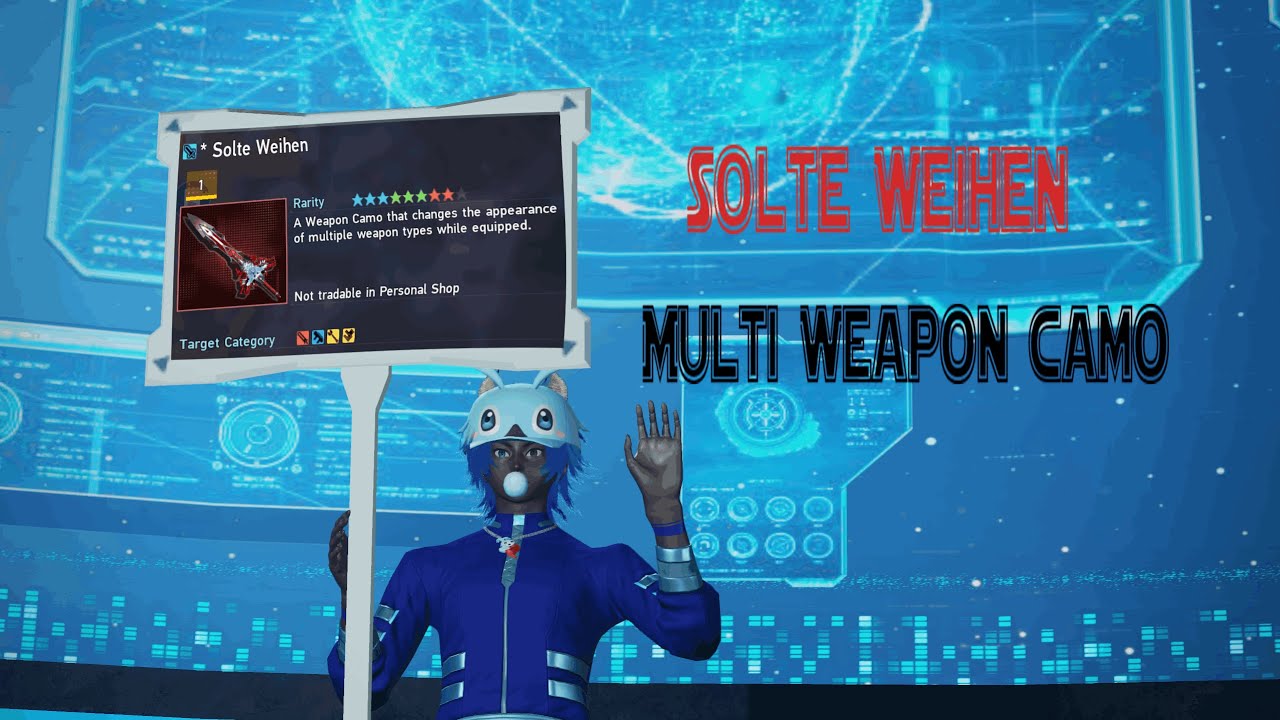 PSO2 NGS Solte Weihen Multi Weapon Camo - YouTube
