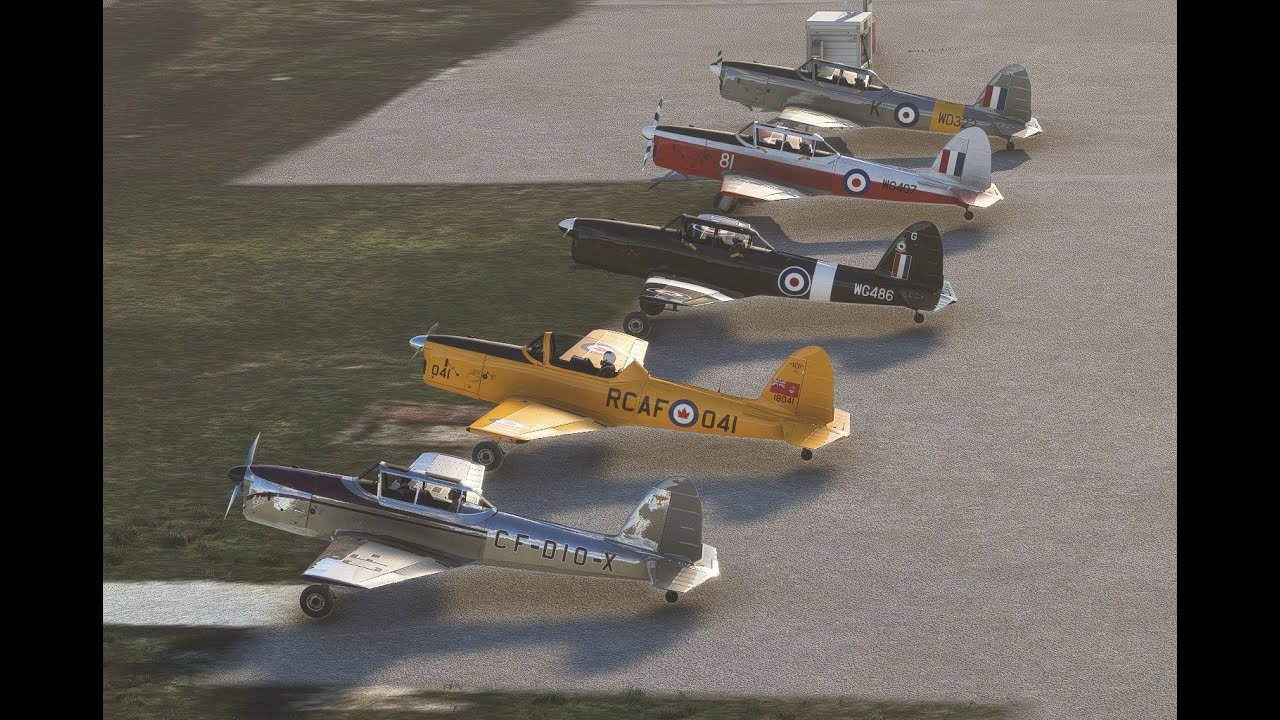DHC-1/ T.10 Chipmunk formation flight MSFS - YouTube