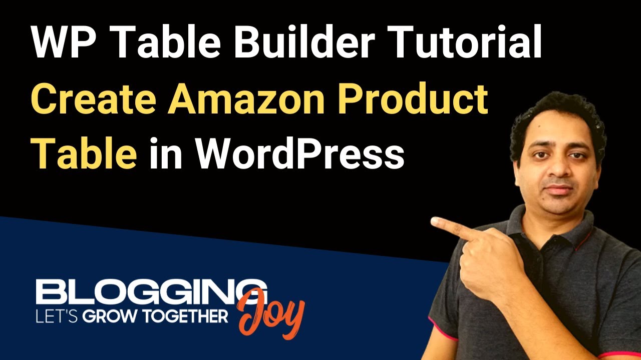 WP Table Builder Tutorial | How To Create Amazon Product Listing Table ...