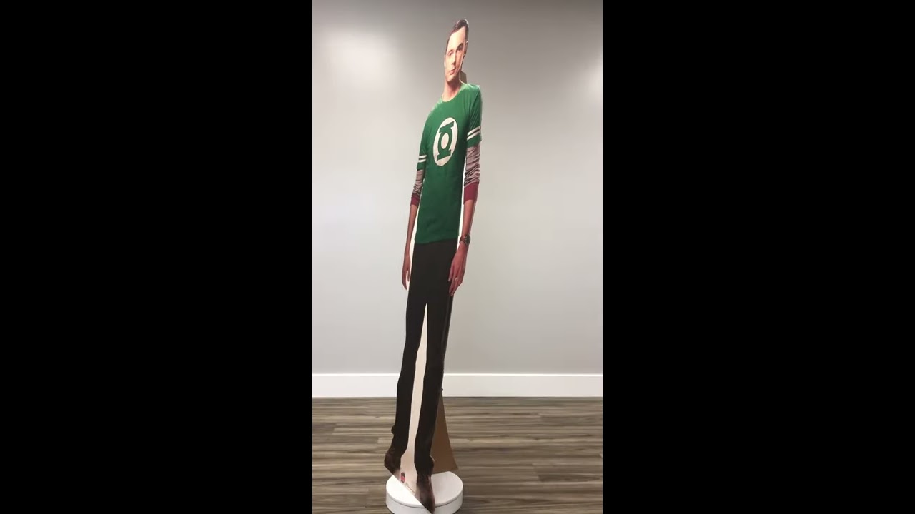 Sheldon- Big Bang Theory Life-Size Cardboard Cutout - YouTube