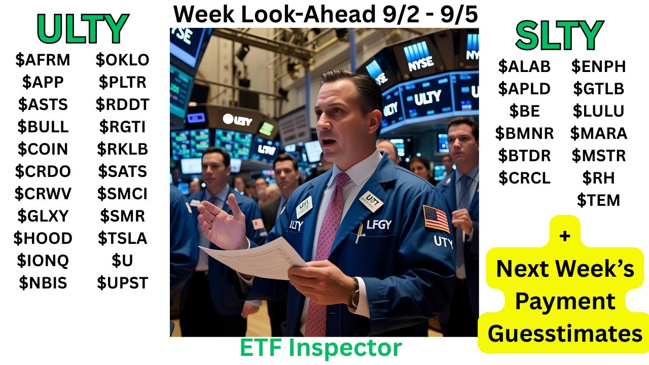YieldMax Weekly Paying ETFs ULTY & SLTY Week Look Ahead for 9/2 - 9/5 ...