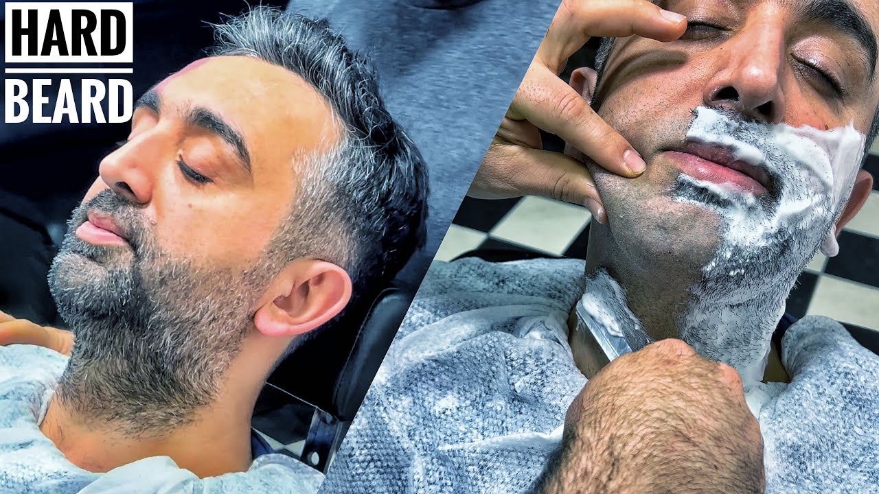 ASMR BEARD CUT • I've never seen such a tough beard • Head Massage ...
