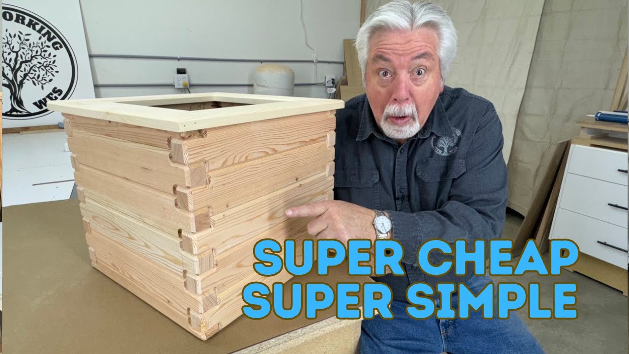 Less Than $20 Planter Box Made With 2x4's - YouTube