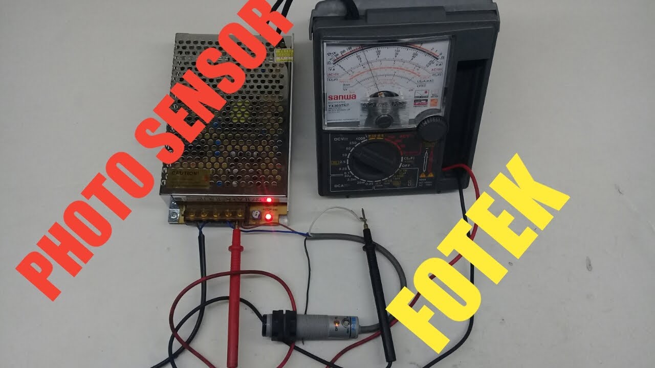 cara cek photo sensor fotek CDR-30X - YouTube