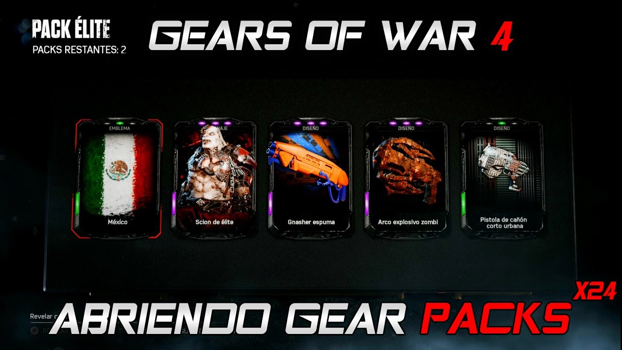 "GEARS OF WAR 4 | ABRIENDO MIS PRIMEROS 24 GEAR PACKS!!! - YouTube