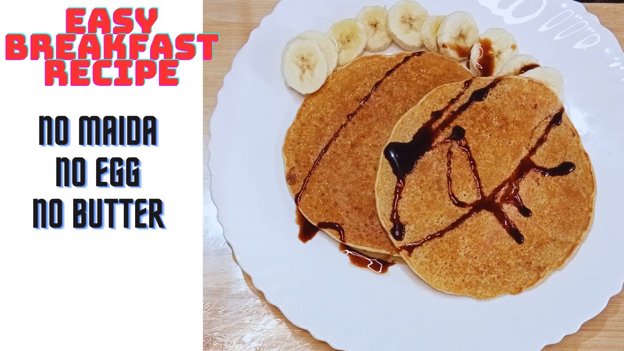 Eggless wheat pan cakes || 5 minutes recipe || heatlty atta pancake ...