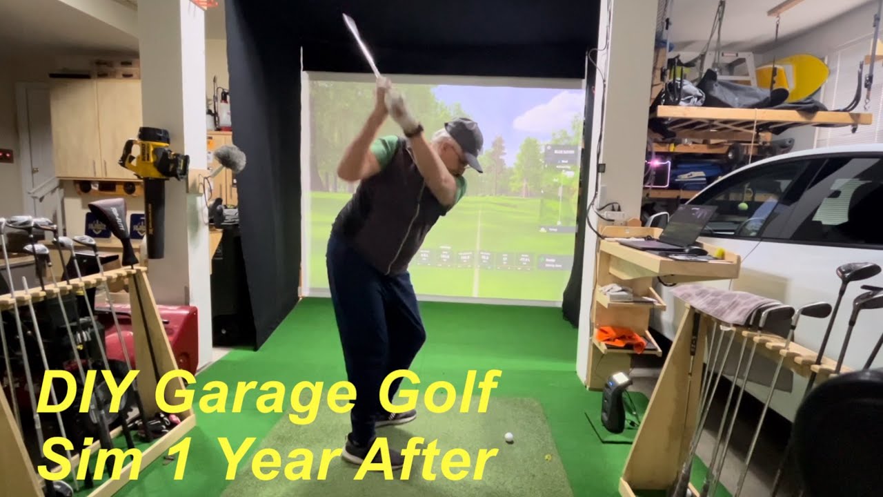 DIY Garage #Golf Simulator 1 Year Review - YouTube