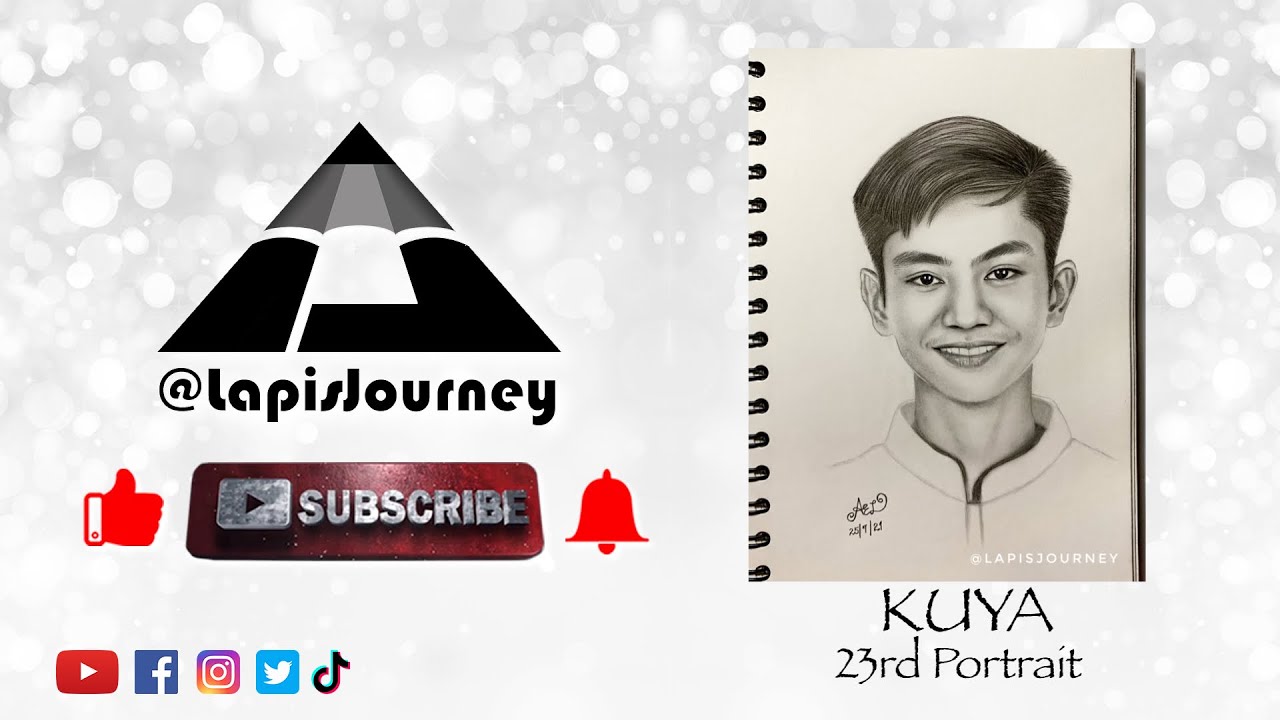 23. “KUYA” Charcoal & Graphite Sketch on A5 Sketchbook - YouTube