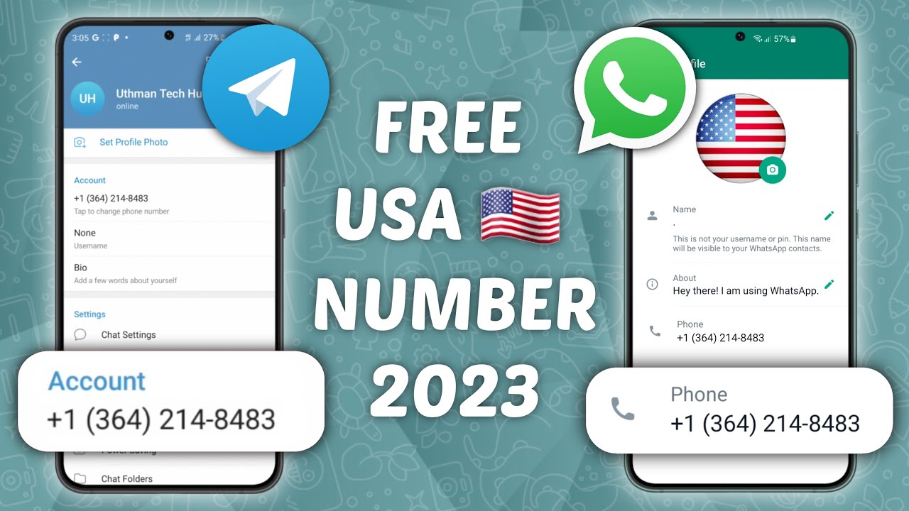 How to Get USA 🇺🇸 Number For WhatsApp and Telegram Verification 2023 ...