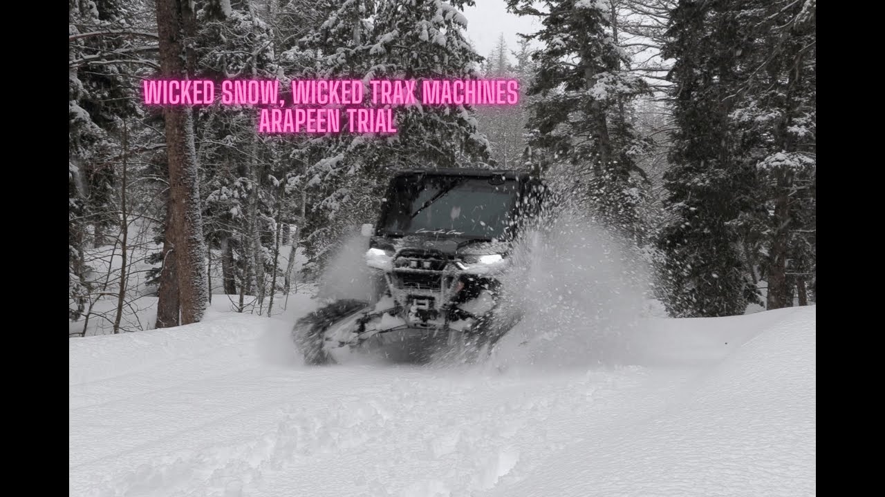 Deep Powder Trax Machines On The Arapeen Trail - YouTube
