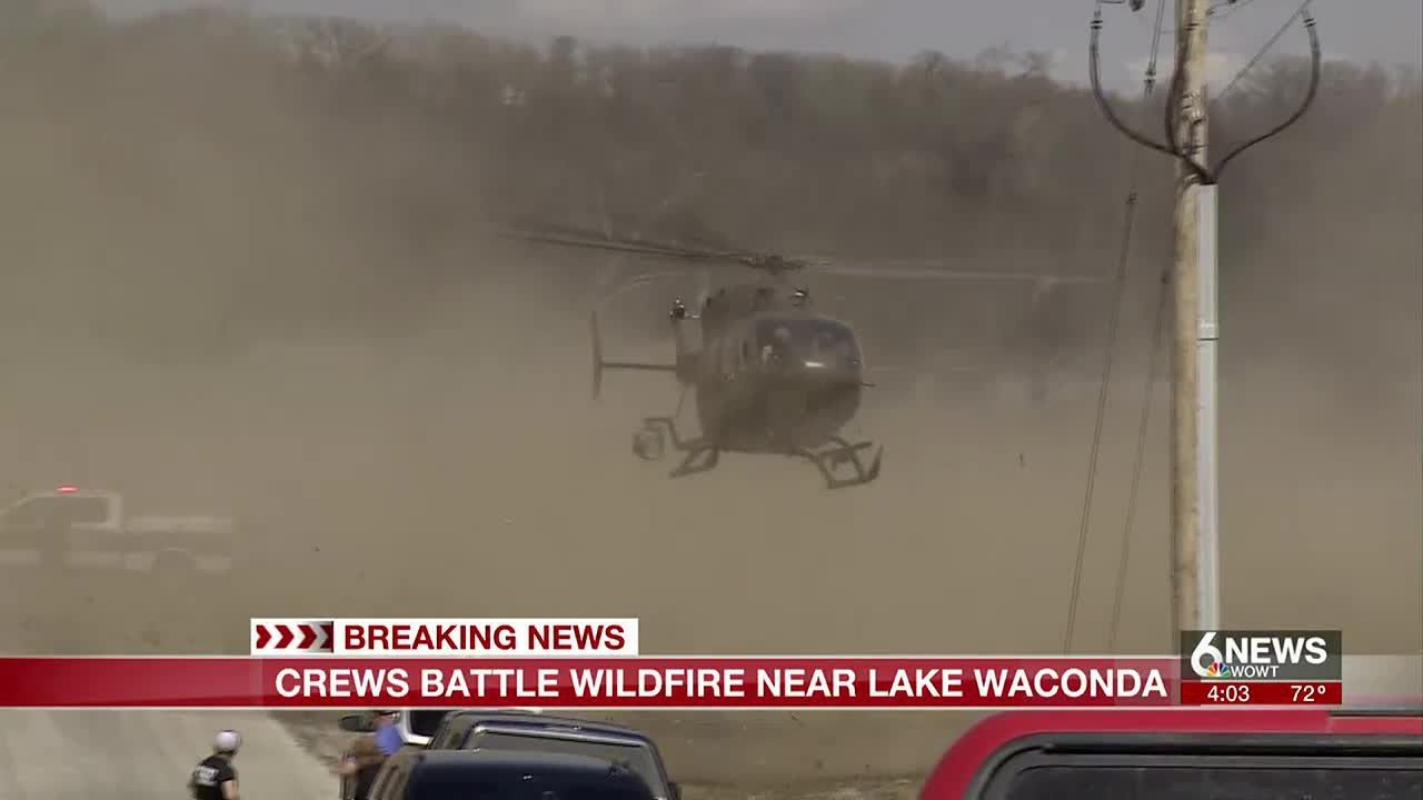 BREAKING: Crews still battling wildfire near Waconda Lake - YouTube