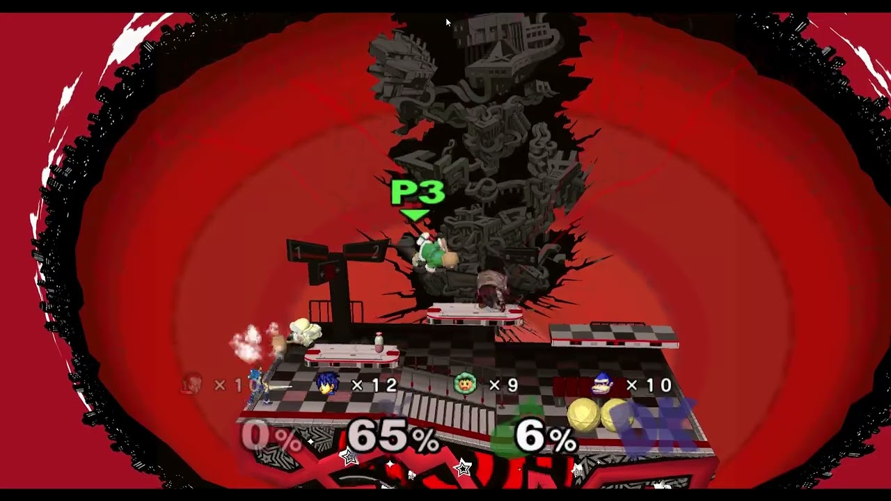 Super Smash Bros Melee -- "Subway Brawl" Joker's Stage (15 Stocks ...