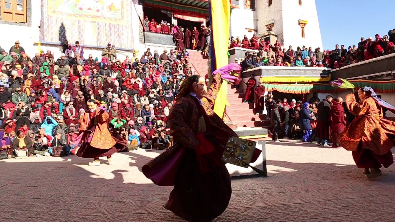 Spituk gustor mask dance Ladakh 2019 Hatuk - YouTube