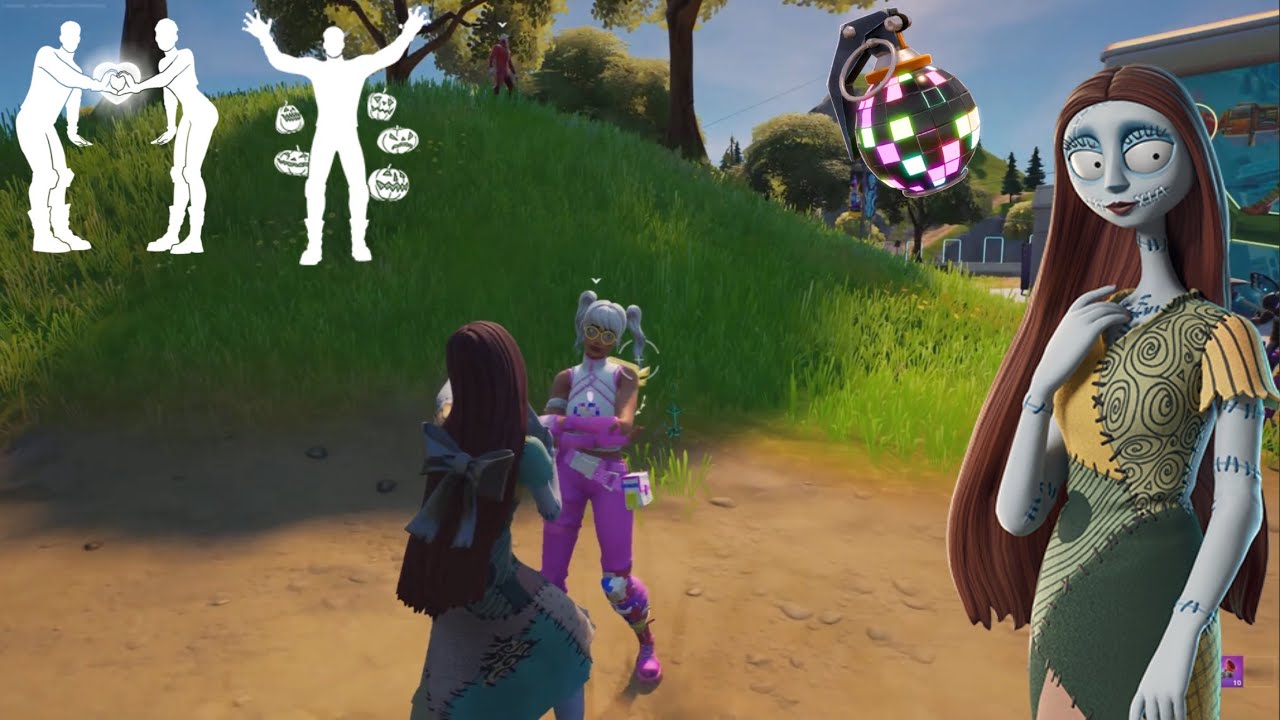 *New* Sally skin + Committed and Boo emotes in Party Royale | Fortnite ...