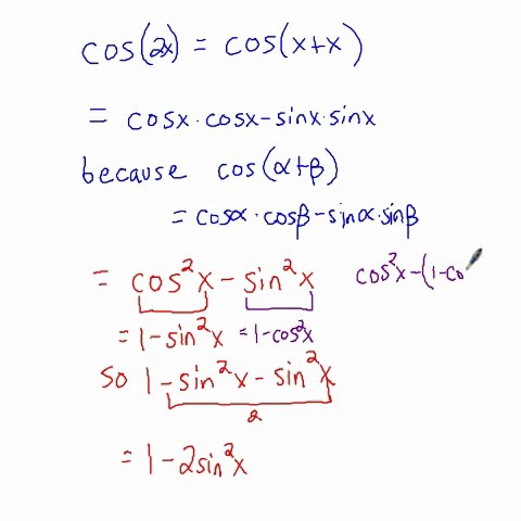 Proving the (other two) Double Angle Identities for Cosine #mathshorts ...