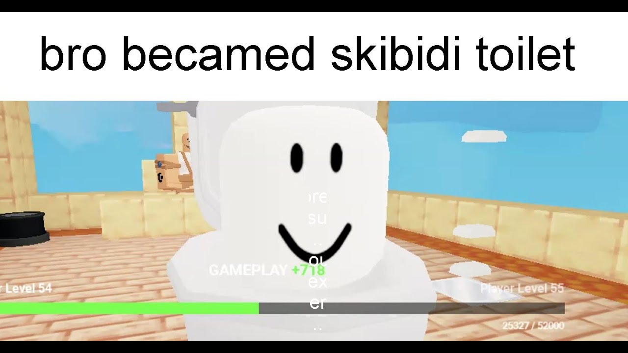 skibidi toilet on a lvl 67 player lol - YouTube