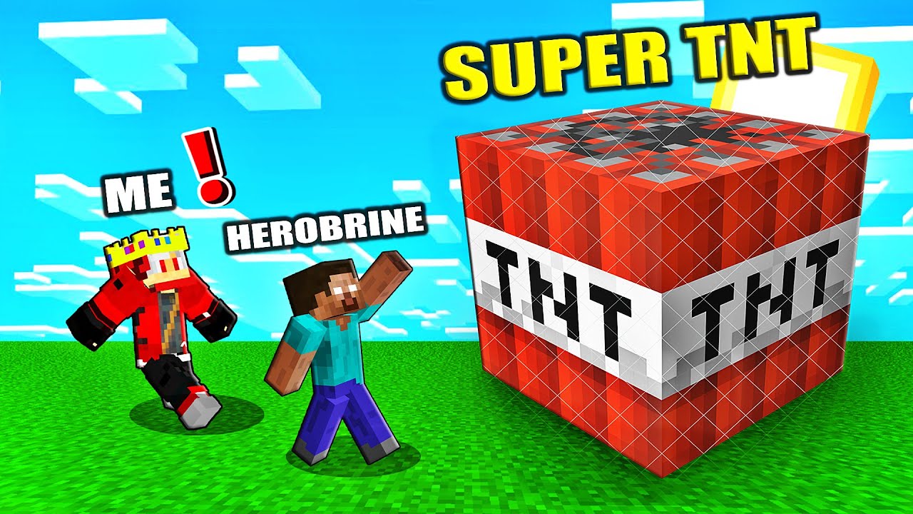 Testing Herobrine SUPER TNT in Minecraft !! - YouTube