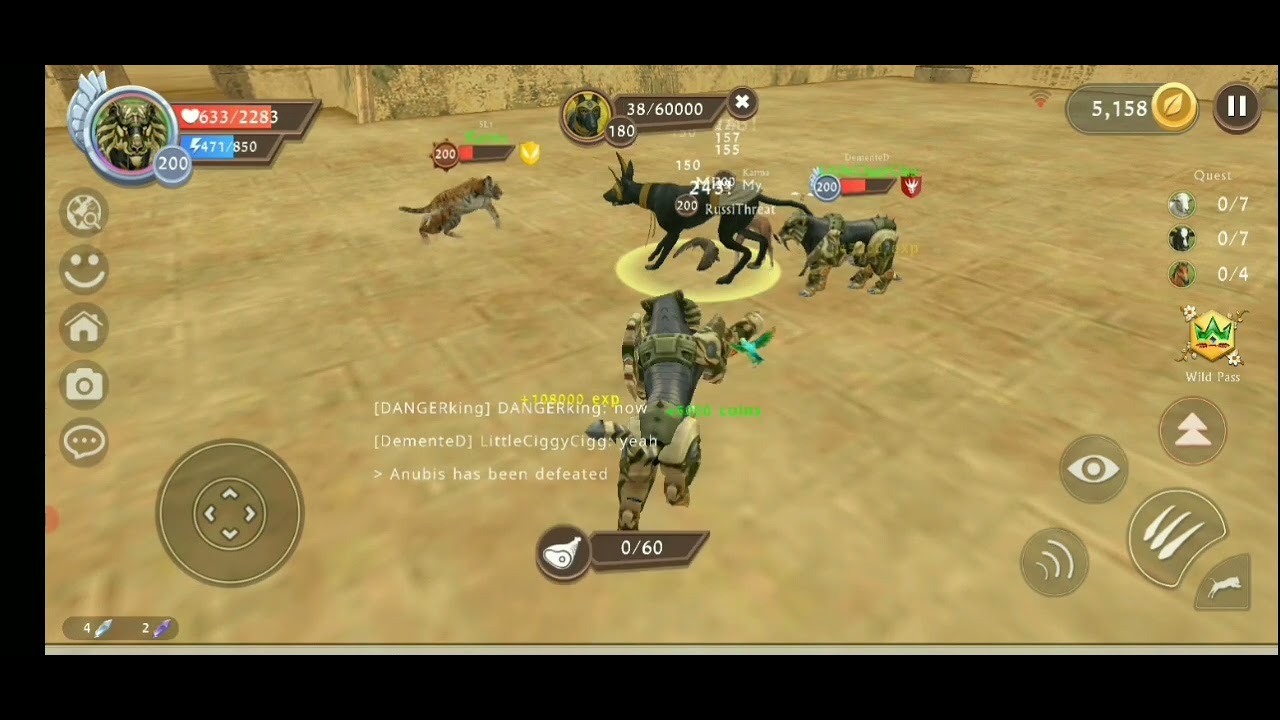Wildcraft killing anubis, ammit and dragon boss - YouTube