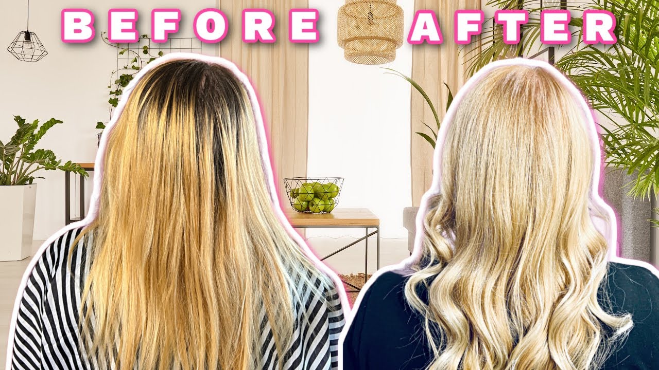How to color your hair blonde without bleach - YouTube