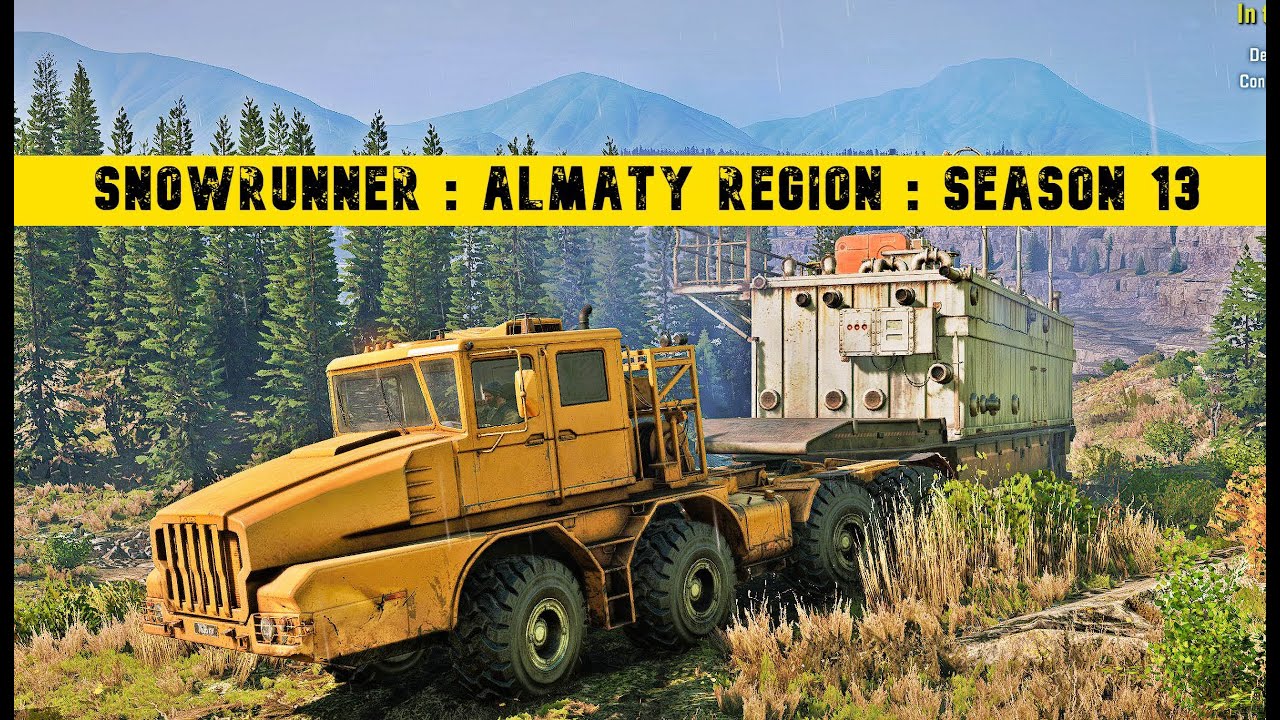 SNOWRUNNER SEASON 13 | Working All Day | ALMATY REGION( AZOV 67096 ...