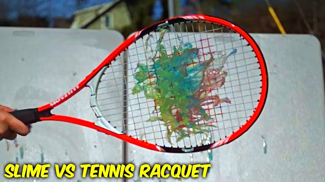Slime vs Tennis Racquet - Slow Motion - YouTube