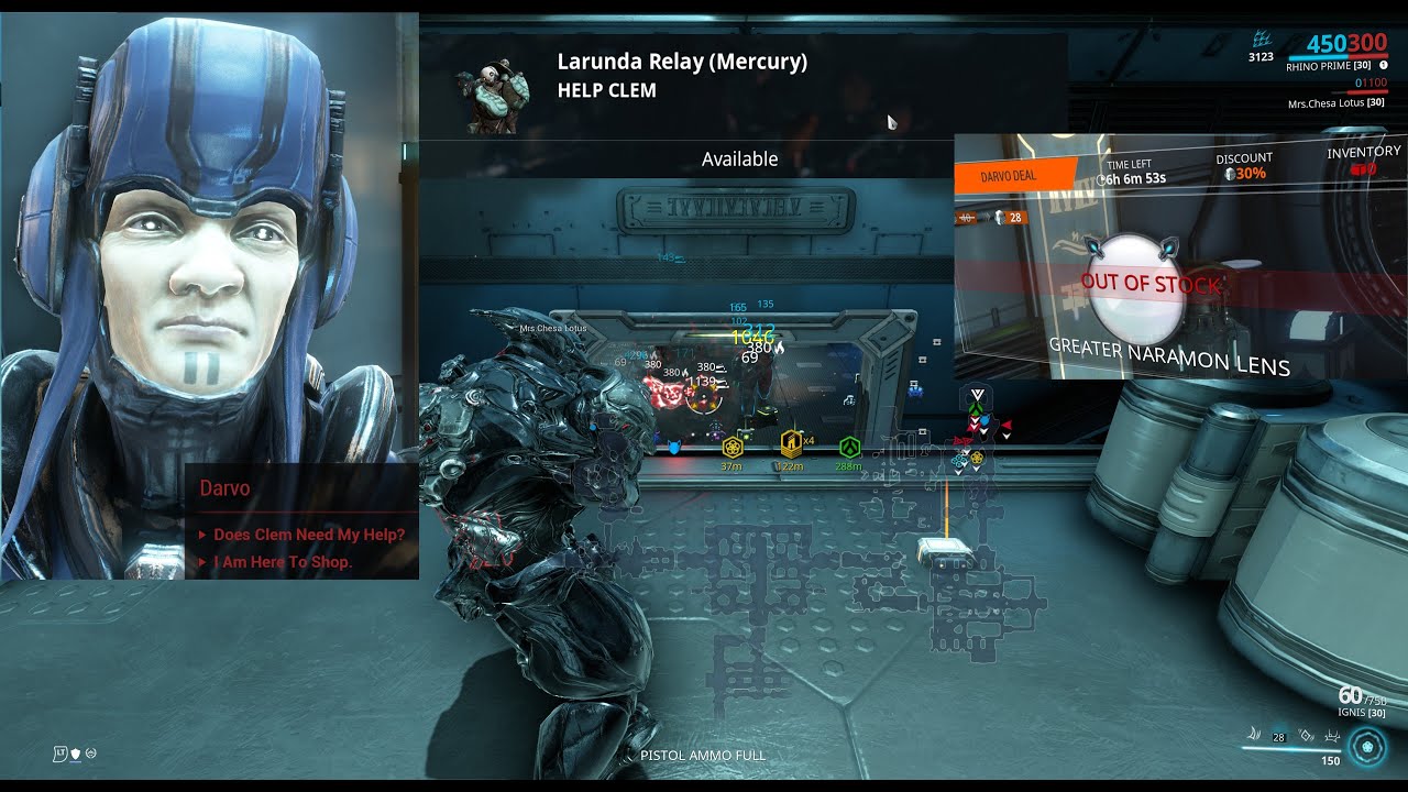 Warframe - How to Help Clem with his weekly mission - Solo Survival ...