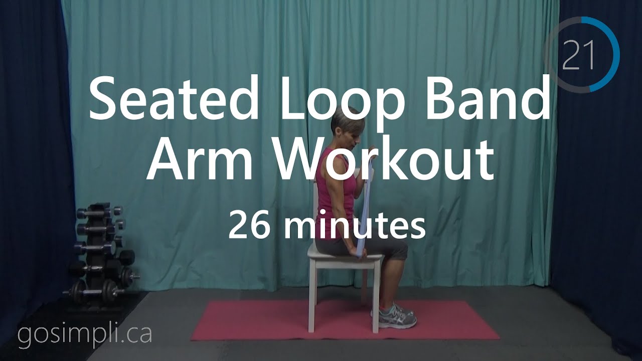 26 Minute At Home Seated/Sitting/Chair Mini Loop Band Arm Toning ...