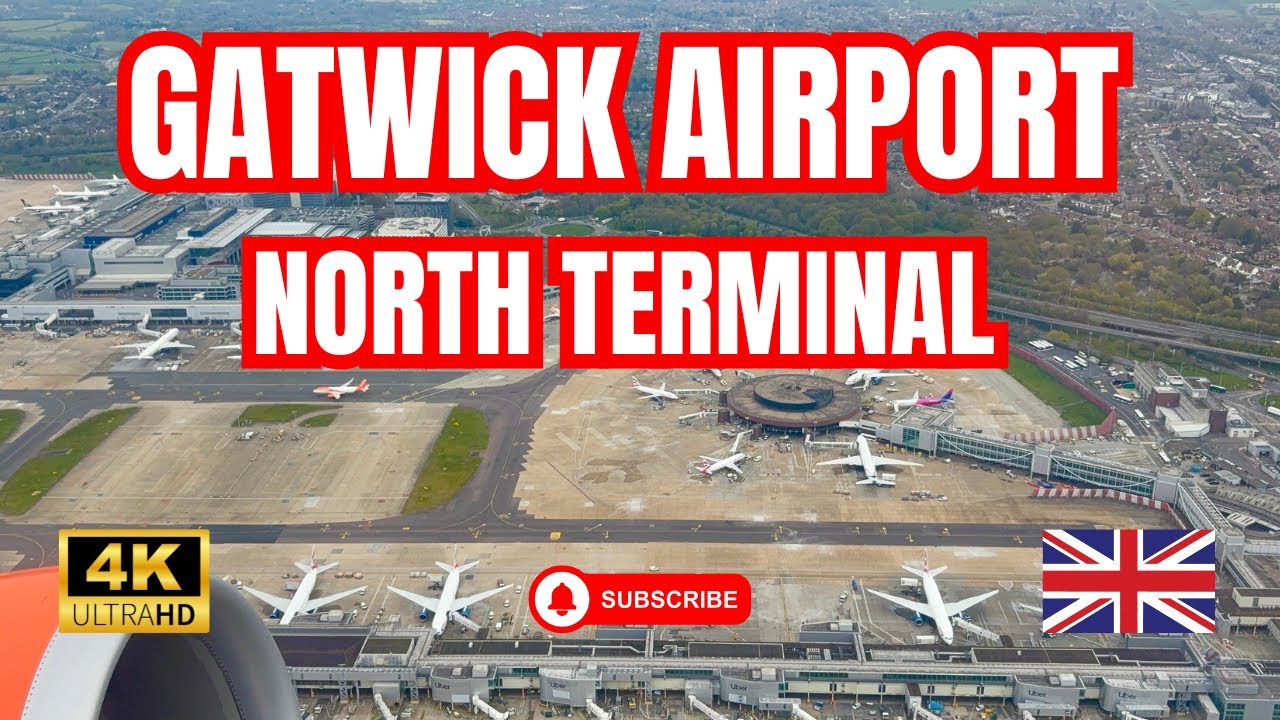 Gatwick Airport North Terminal 4K Walk ️ | Duty Free to Gate + Takeoff ...